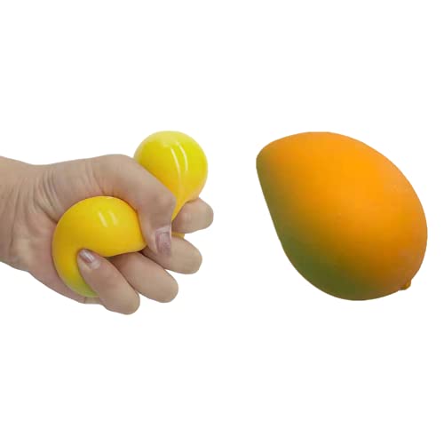 Kawaii Yellow Mango Squishie Toys Slow Rising Fruit Squish Squeeze Ball ...