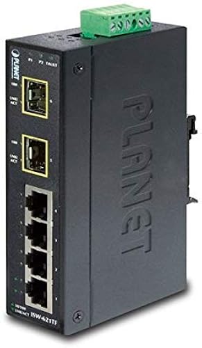 PLANET TECHNOLOGY ISW-621TF IP30 Industrial Ethernet Switch 4-Port 10 ...