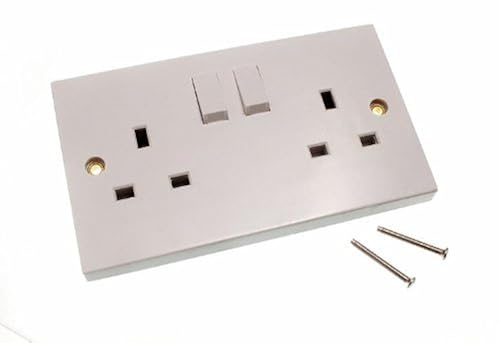 DOUBLE WALL ELECTRIC 13 AMP PLUG SOCKET SWITCHED 2 GANG ( pack of 50 ...