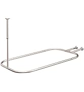 Amazon.com: PrettyHome Shower Curtain Rod Hoop Square Shape Bathroom ...