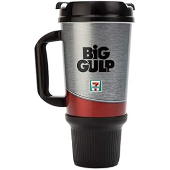 Amazon.com: 7-Eleven Big Gulp Insulated Travel Mug (32 oz, Silver ...