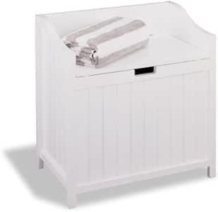 Amazon.com: Neu Home Wooden Bench Laundry Hamper, 27 in. W x 14 in. D x ...