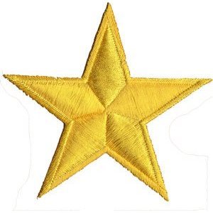" Yellow Star " Iron On Patch: Amazon.co.uk: Kitchen & Home