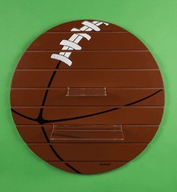 Amazon.com: Football Shelf- Large 25" Round Wood Sports Shelf: Home ...