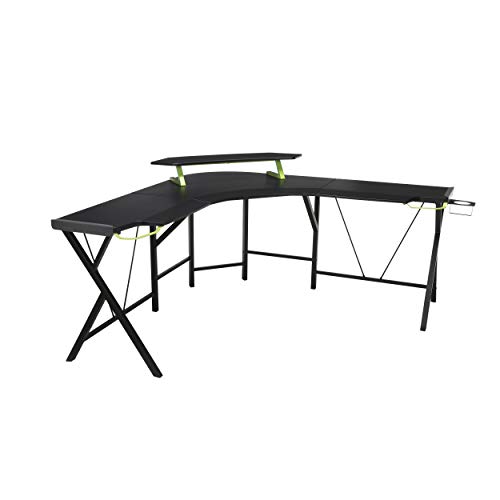 RESPAWN 2000 Gaming Computer Desk, L Shaped Desk, in Green RSP 2000 GRN ...
