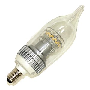 TCP LDCF3WH27K - Dimmable 3 Watt Flame Shape LED Light Bulb, Candelabra ...