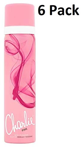 6 x Charlie Perfumed Body Spray 75ml Pink: Amazon.co.uk: Health ...