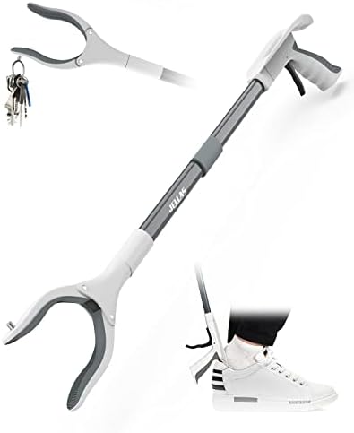 Jellas Reacher Grabber Tool, 360° Rotating Head, 32 Foldable Claw ...