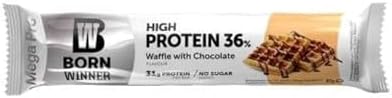 سعر Born Winner Mega Pro Waffle Chocolate Protein Bar, 85 g فى السعودية ...