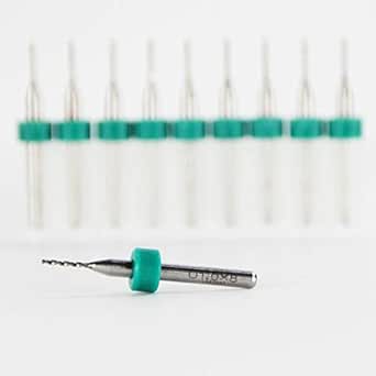 Generic 10 Pieces PCB Micro Drill bit Set CNC Mini Solid Carbide Drill ...