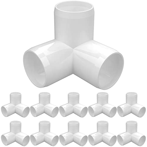 letsFix 3 Way PVC Fittings 3/4 Inch (10-Pack), Furniture Grade PVC Pipe ...