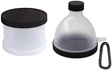 WOWHOUSE Portable Powder Container Funnel Supplement Tablet Storage ...