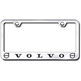 Amazon.com: Volvo Logo Polished Stainless Steel License Plate Frame ...