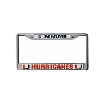 Amazon.com : NCAA Miami Hurricanes License Plate Frame Alumni : Sports ...