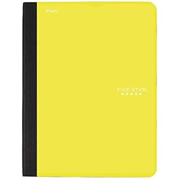 Amazon.com : Yellow Composition Book 100 Sheets Wide Ruled 9.75 inch x ...