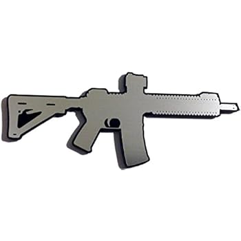 Amazon.com: Ar-15 Assault Rifle Vehicle Car Badge Emblem Silver with ...