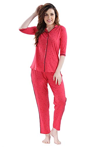 AV2 Women Cotton Printed Top & Pyjama Night Suit & Night Shirt | Front ...