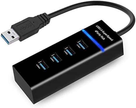 USB Hub 4-Port USB 3.0 Ultra Slim Data Hub Multi USB Hub Splitter Lead ...