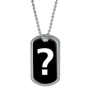 Amazon.com: Question Mark - Military Dog Tag Keychain: Automotive