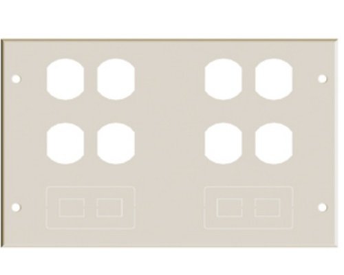 Hubbell Wiring Systems HBL67473BBBBFFGY Steel Metal Raceway Four Duplex ...