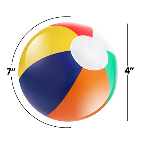 Mini Inflatable Beach Balls (Bulk Pack of 24) Multicolored Beach Balls ...