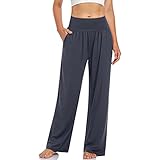 UEU Women's Casual Loose Wide Leg Cozy Pants Yoga Sweatpants Comfy High ...