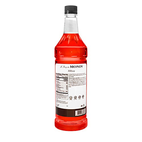 Monin - Hibiscus Syrup, Unique Floral Flavor, Great for Cocktails, Teas ...