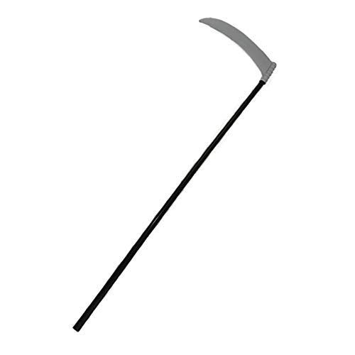 Giant Plastic Grim Reaper Scythe Costume Accessory Prop Silver, Black ...
