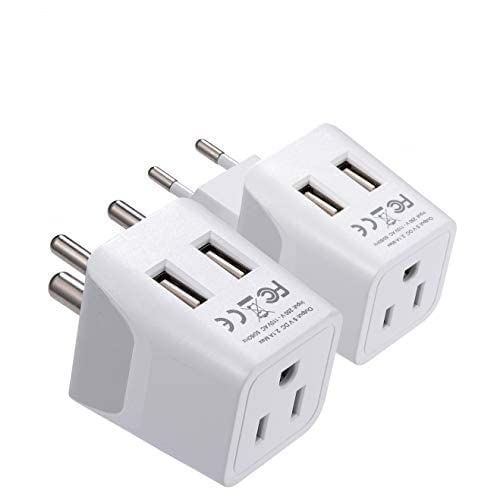 Ceptics India Travel Plug Set - with 2 USB + USA Socket Input - Type C ...