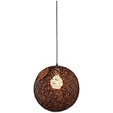 KOUBOO Wicker Ball Pendant Light, Rustic Brown - - Amazon.com