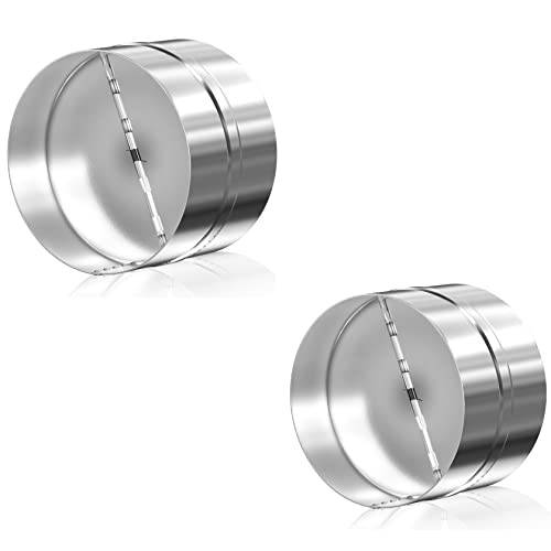 Hon&Guan Duct Damper 4 inch, Backdraft Damper One-Way Airflow Vent ...