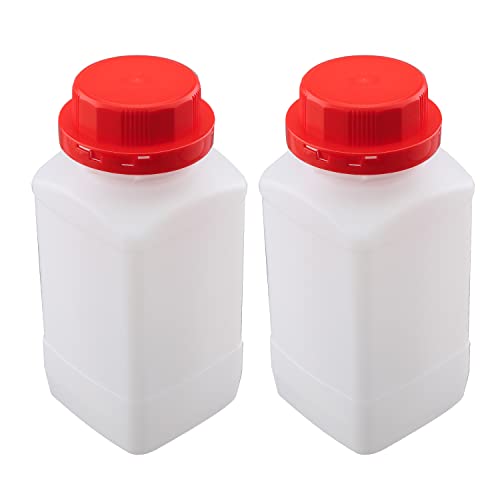 Othmro 2pcs Plastic Lab Chemical Reagent Bottles, 1000ml/34oz Wide ...