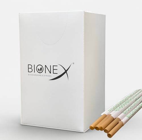 سعر Bionex Natural Sugarcane Straws, 8 Length, Wrapped, 300 Straws/Box ...
