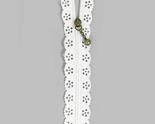 1 Metre White Scalloped Edged Floral Lace Zippers Per Metre 2cm Wide ...