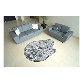 Amazon.com: Star Wars X-Large Millennium Falcon Rug, 79" L x 104" W ...