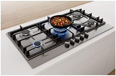 Bosch Pcr9A5B90 Stainless Steel Gas Hob With Integrated Controls, 90cm ...