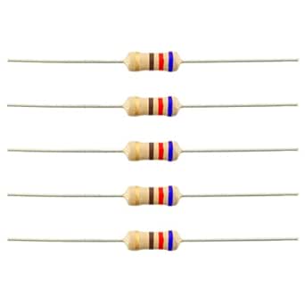 1 Watt Carbon Film Resistor, 620 Ohm - Pkg. of 5: Amazon.com ...
