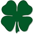 Amazon.com - JR Studio 4x4 inch Green Shamrock Shaped Sticker - Decal ...