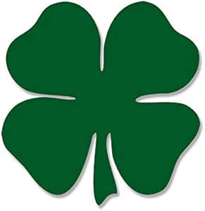Amazon.com: JR Studio 4x4 inch Green Shamrock Shaped Sticker - Decal ...