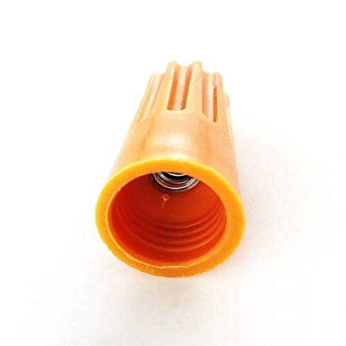 Orange Electrical Wire End Connectors Ribbed Caps Bulk 500 Pack Small ...