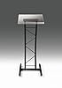 Kingdom Curved Metal Lectern with Acrylic Top, Stainless Steel Lectern ...