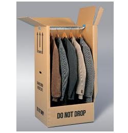 Large Strong Wardrobe Removal Garment Box, cardboard, pack of 5 ...
