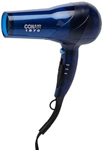 Amazon.com : Conair 1875 Watt Translucent Turbo Hair Dryer, Blue : Hair ...