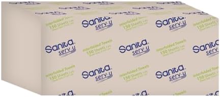 سعر Sanita Serv u 150 Sheets Brown Interfold Natural towel tissue فى ...