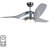 wonderlamp Tempo Ceiling Fan, 12 W, Grey: Amazon.co.uk: Lighting