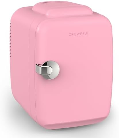 CROWNFUL Mini Fridge, 4 Liter/6 Can Portable Cooler and Warmer Personal ...