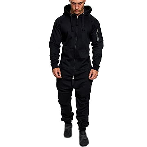 acelyn Men Fashion Camouflage Print Zip Up Long Sleeve One Pieces ...