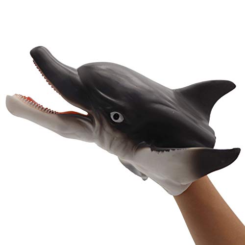 iFkoo Dolphin Hand Puppet Realistic Soft Rubber Jaws Sea Animal Head ...