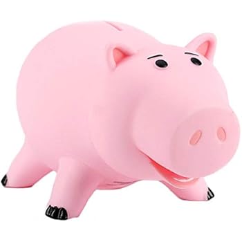 Amazon.com: Zaring Cute Pink Pig Money Box Plastic Piggy Bank for Kid's ...