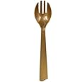 Amazon.com: Party Dimensions Plastic Fork-10 | Gold | 1 Pc Serving Fork ...